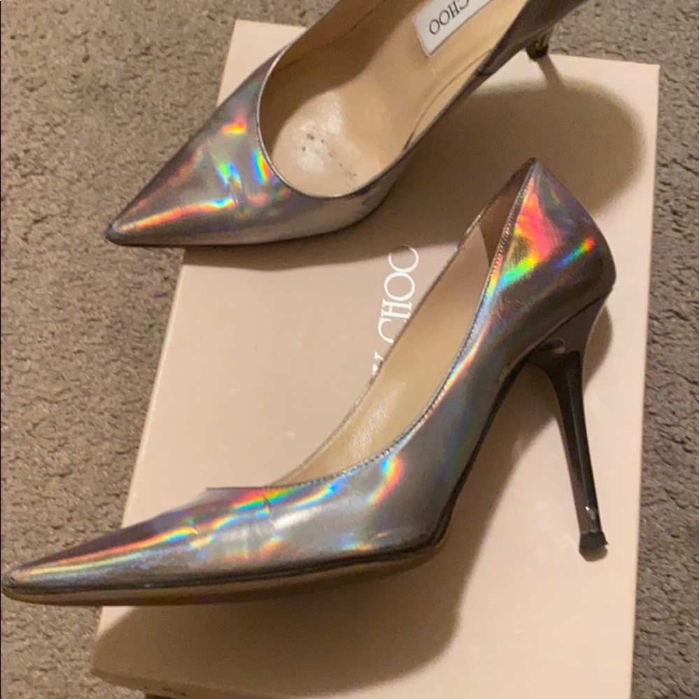 Jimmy Choo Mirror Romy Love 100 Pumps - Gem